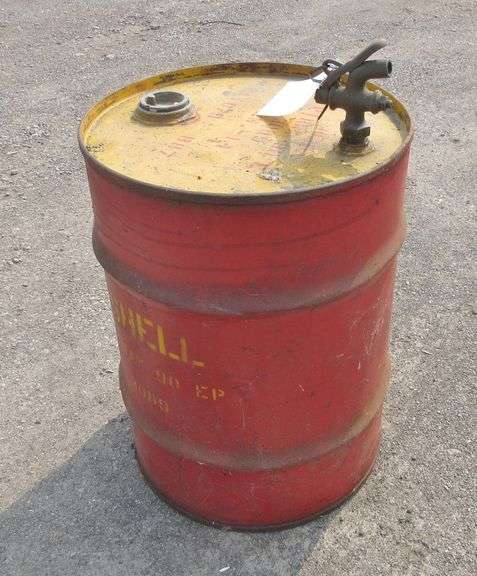 Shell barrel, 15 1/2"Dia x 20 1/2"H - Albrecht Auction Service