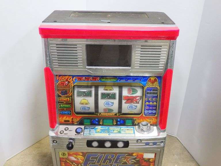Token Slot Machine, lights-up, 18"W x 32"H, does not play, as is ...
