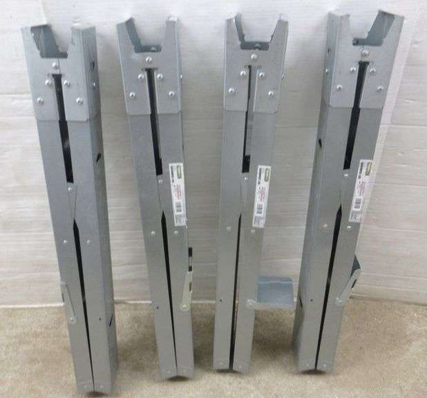 (4) Performax steel sawhorse legs, good - Albrecht Auction Service