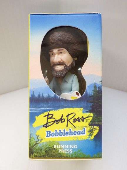 Bob Ross Deluxe mega kit bobblehead with sound and flipbook, 3" x 3 3/4 ...