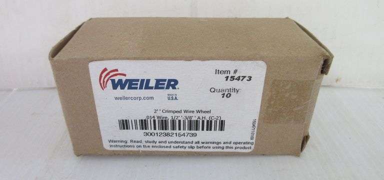 (10) Weiler 2" wire wheels, new - Albrecht Auction Service
