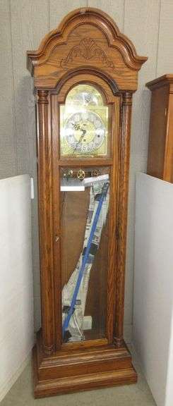 Howard Miller grandfather clock 1990, pendulum is wrapped inside and ...