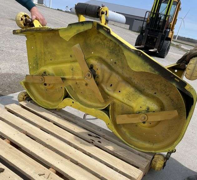 John Deere 54" HD lawn mower deck, includes front bracket, new blades ...