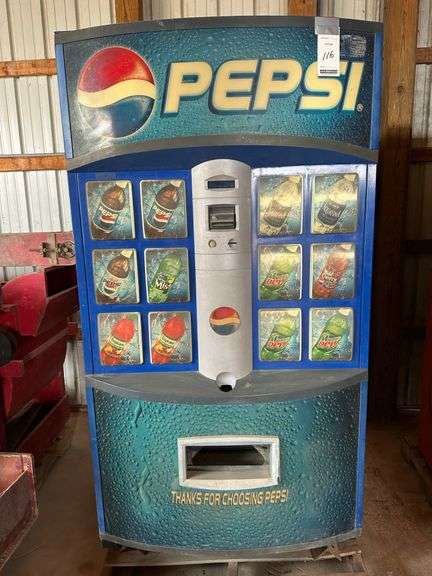 Pepsi-Cola Vending Machine, Dispenses Cans and Multiple Bottle Styles ...