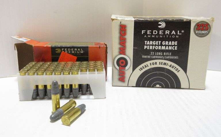 (375) Rounds of Federal target grade .22 LR ammo - Albrecht Auction Service