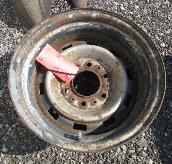 1973-87 Chevrolet truck rally wheel, 6-lug, 15" x 8", has some rust ...