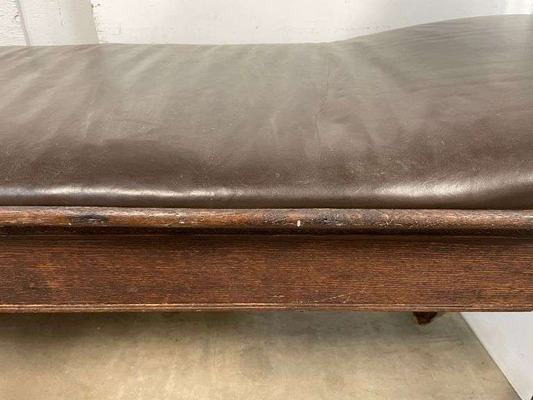 Antique doctors examination table, minor wear, leather was replaced 30 ...