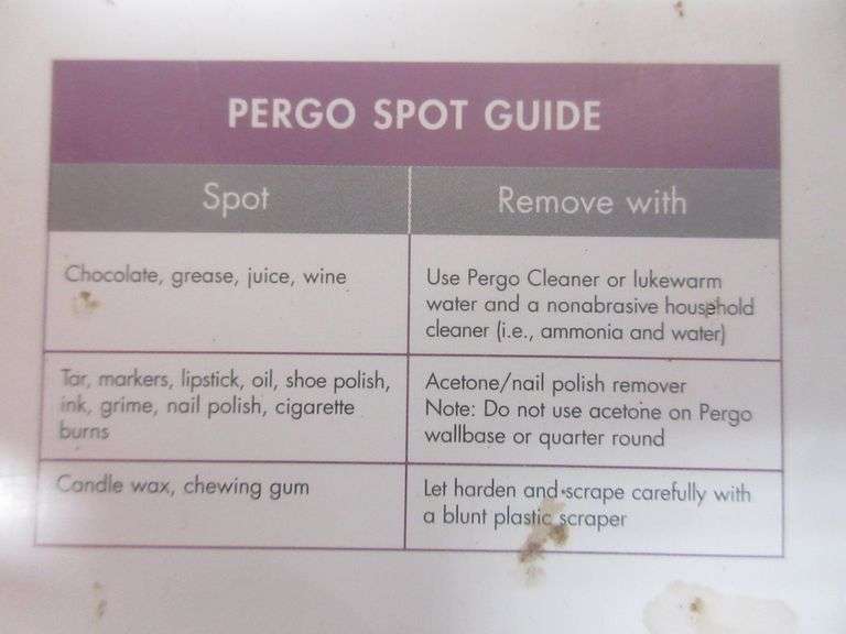 (7) Boxes of Pergo flooring, each box contains 8 planks, 20.97 sq. ft ...