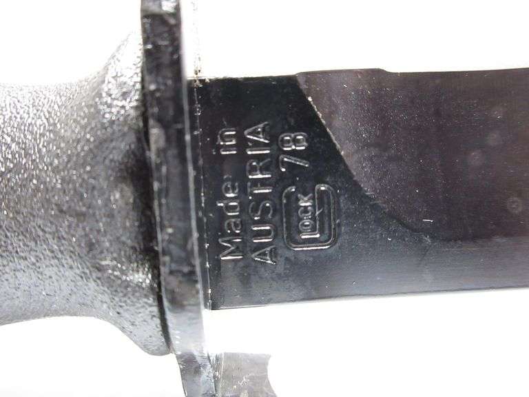 Glock FM78 Military field knife, fixed black with locking sheath, made ...
