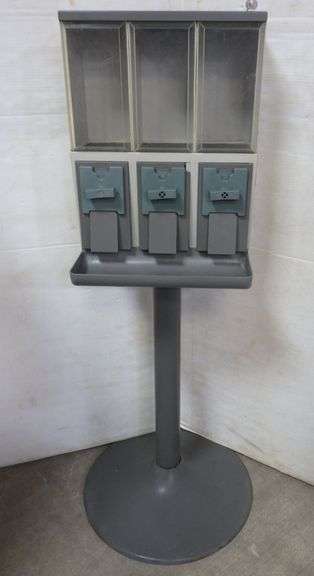Vendstar 3000 3-bin commercial 25¢ candy vending machine with key, 46"H ...