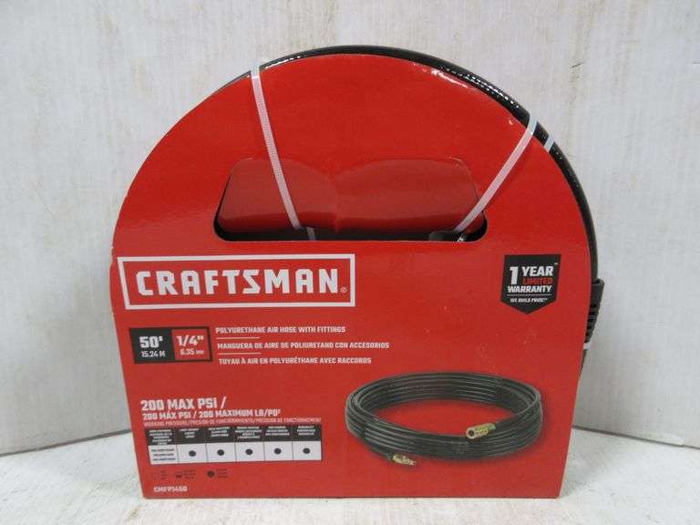 Craftsman CMFP1450, 1/4" x 50' Polyurethane air hose with fitting, new ...