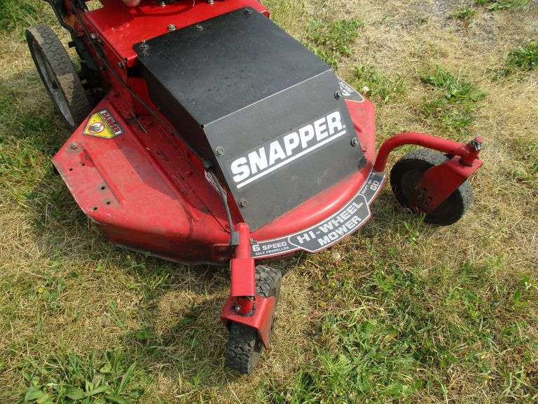 Snapper high wheel commercial lawn mower, 26", 6-speed self propelled ...