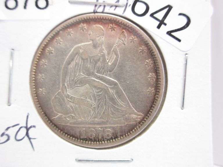 1878 Seated Liberty half dollar, great details, only 1,377,600 minted ...