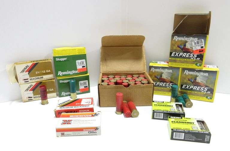 Large Lot of Various 12-Gauge Shells Include: (3) Boxes of Remington ...