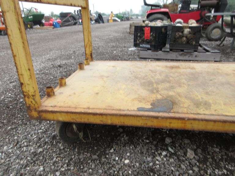 Large yellow rolling cart, 57"W x 29"D x 72"H, heavy duty - Albrecht ...