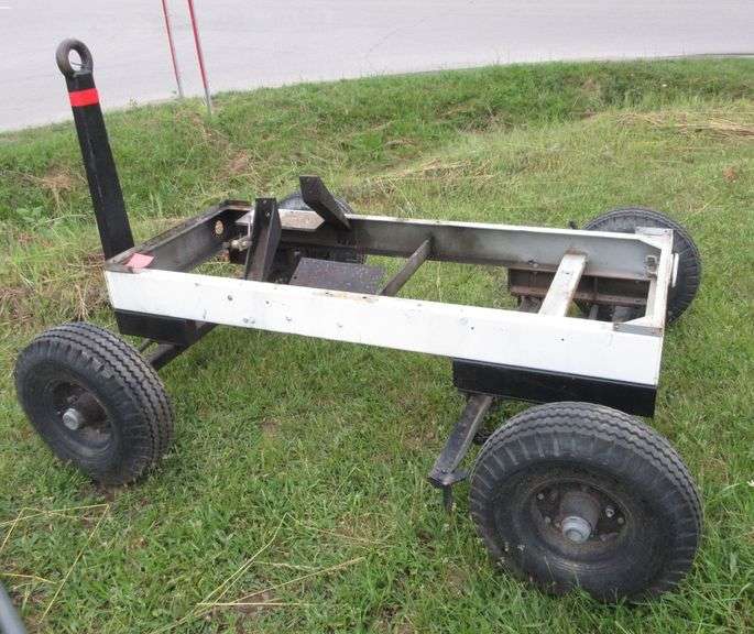 Pull-behind cart with front steering, 30" x 72", solid - Albrecht ...