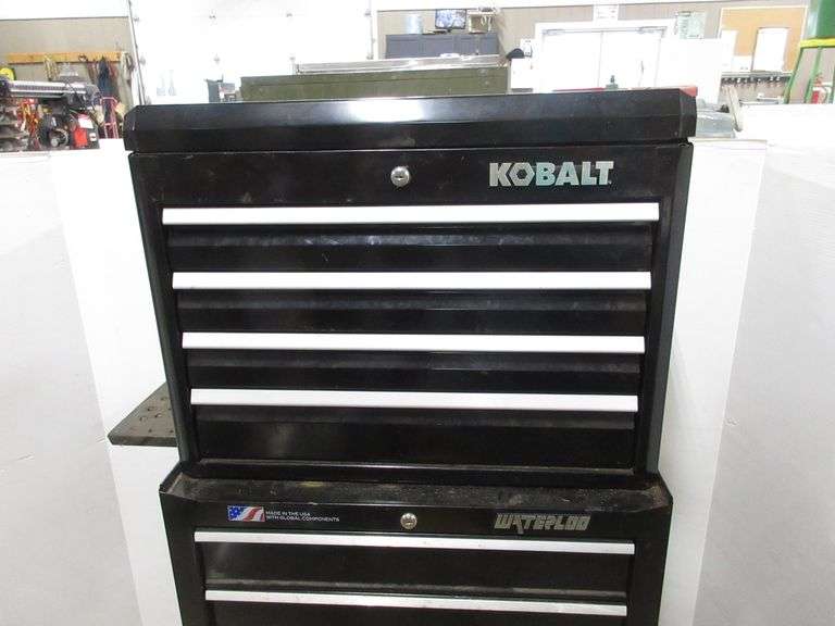 Waterloo rolling 4-drawer tool chest, 26 1/2"W x 18"D x 32"H; Kobalt 4 ...