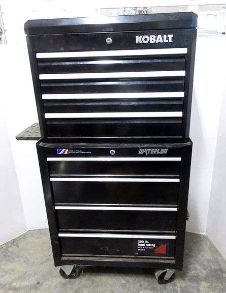 Waterloo rolling 4-drawer tool chest, 26 1/2"W x 18"D x 32"H; Kobalt 4 ...