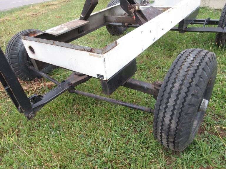 Pull-behind cart with front steering, 30" x 72", solid - Albrecht ...