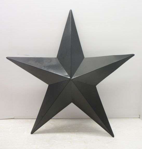Large black star, 23 1/2"W x 23 1/2"H, with built in hanger, nice ...
