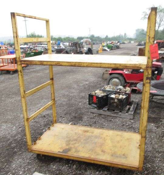 Large yellow rolling cart, 57"W x 29"D x 72"H, heavy duty - Albrecht ...