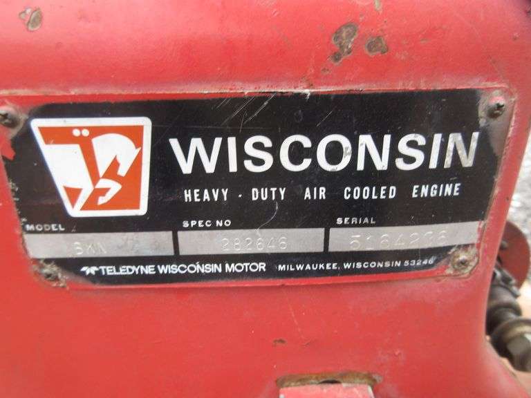 9 HP Wisconsin engine, ran great last year, has been re-built recently ...