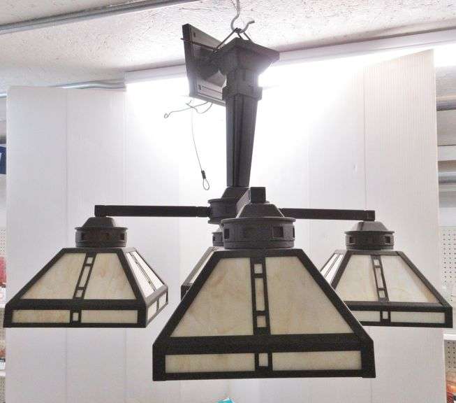 Mission style ceiling mount light fixture, 28" x 28" x 19"L, great ...