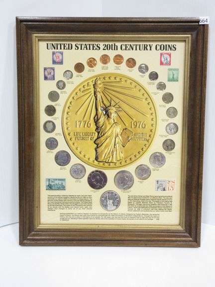 United states 20th century coins in frame, very nice - Albrecht Auction ...