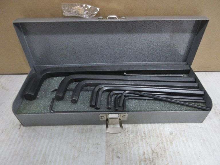 Allen wrench sets in steel boxes, both in inch and metric, Allen brand ...