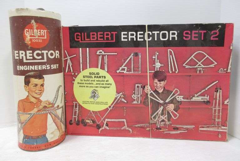 (2) Sets of vintage Gilbert Erector sets, has been stored for 30 years ...