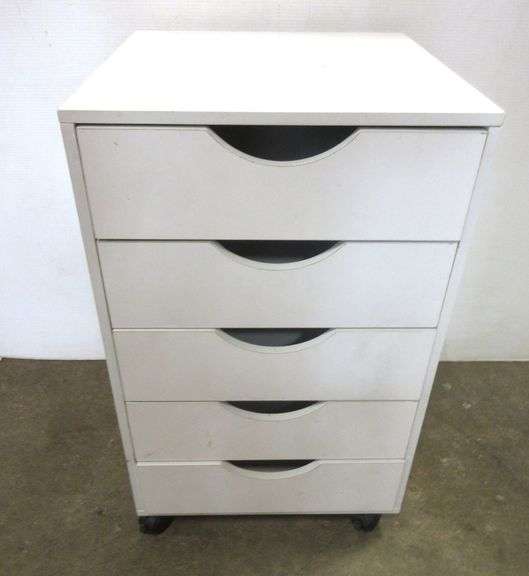 Rolling drawer unit with five-drawers, 16"W x 16" x 24"H, great ...