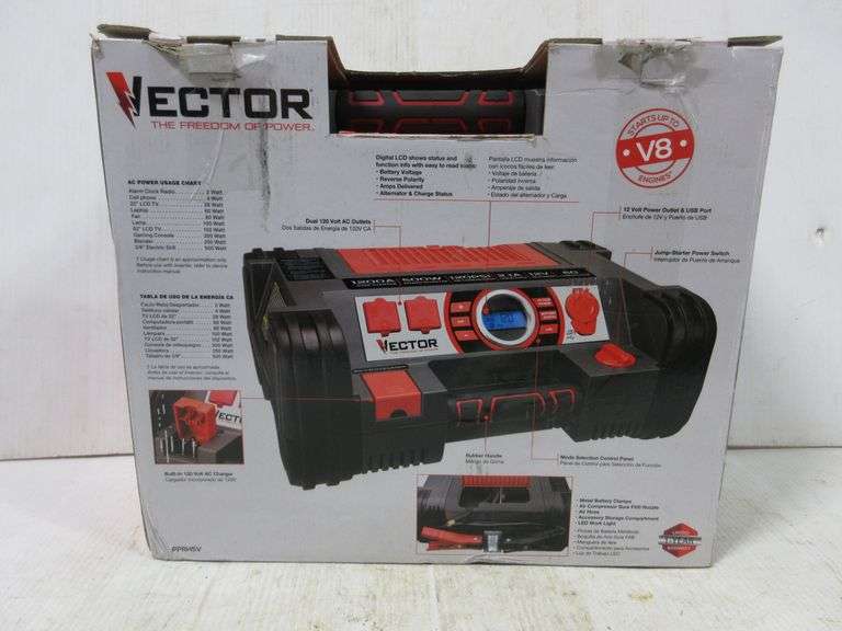 Vector 6-in-1 portable power, 1200 AMP peak jump starter, 500W AC power ...