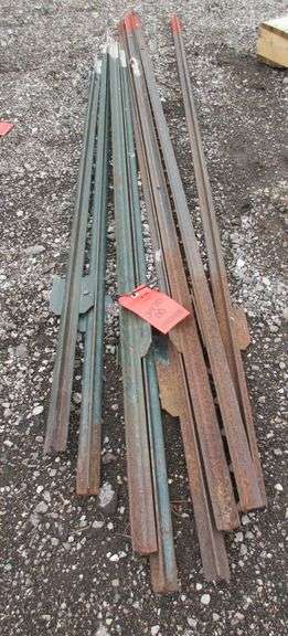 (8) Steel fence posts, include: One- 61", Three- 72", Four- 84", used ...
