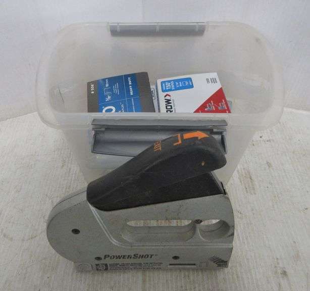 (2) T-50 Staple guns, Powershot staple gun, and staples for the T-50's ...