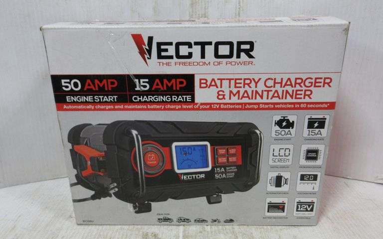 Vector battery charger/maintainer, 50 AMP engine start, 15 AMP charging ...