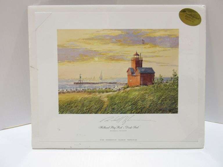 (2) Signed prints, include: Randall Higdon - Holland Harbor, Light ...