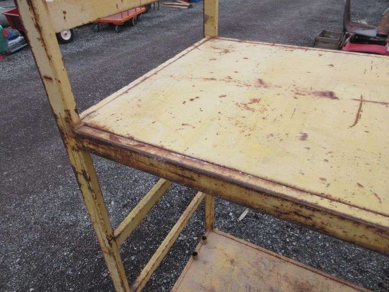 Large yellow rolling cart, 57"W x 29"D x 72"H, heavy duty - Albrecht ...