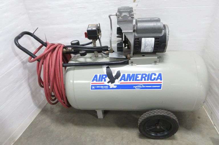 Devilbiss air compressor, 30-gallon tank and 50' air hose, 120V, single ...