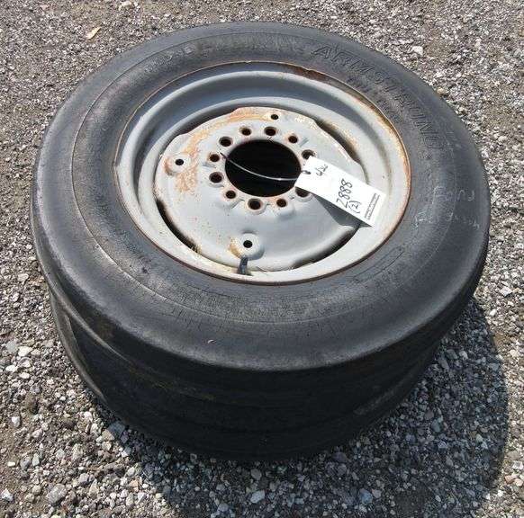 (2) Front tractor tires and rims for Ford and Ferguson tractors, 6.00 ...