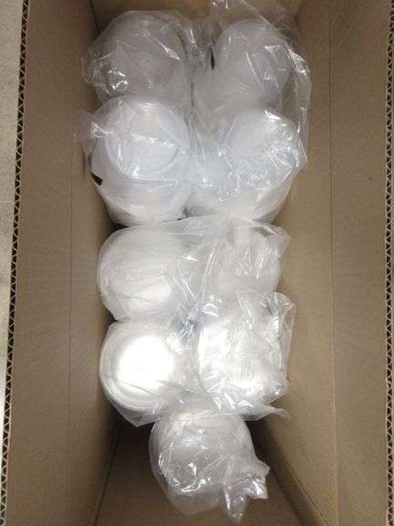 Case of round half pound container; Box with (4) bags of round one ...