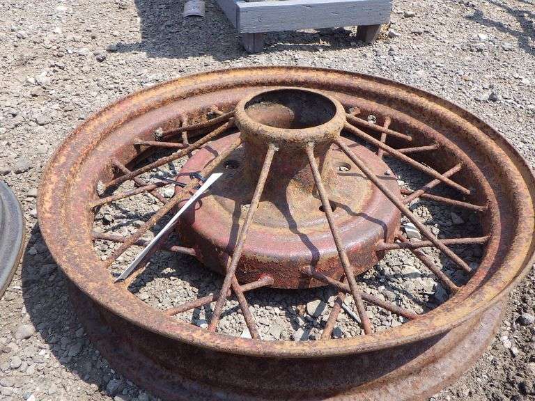 (2) Ford Model A Wheels, 19" x 3", has paint wear - Albrecht Auction ...