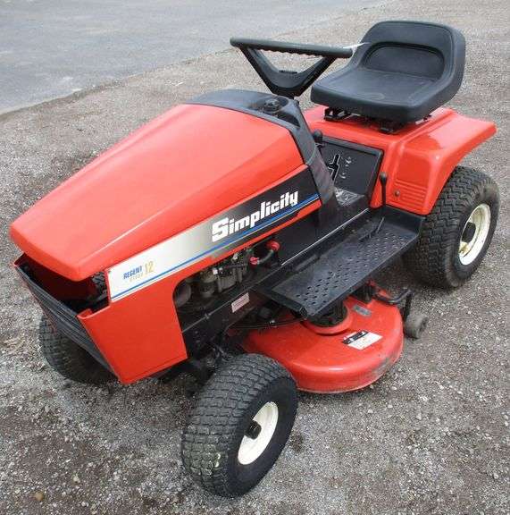 Simplicity regent 12 HP, 36" deck, no headlights, hydro starts and runs ...