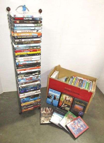 (110) Assorted DVDs, include: 45- in rack, 65- in box - Albrecht ...