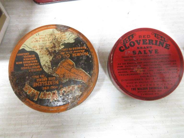 (12) Tins, includes: 4- Tobacco, 1- Hinged Whitman Sampler tin, 4 ...