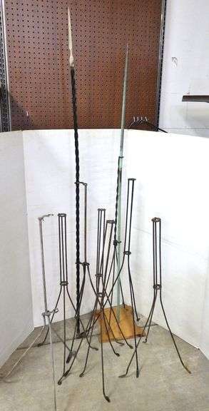 Lighting rods, only (8) pieces, sold together, up to 70"H, as is, in ...