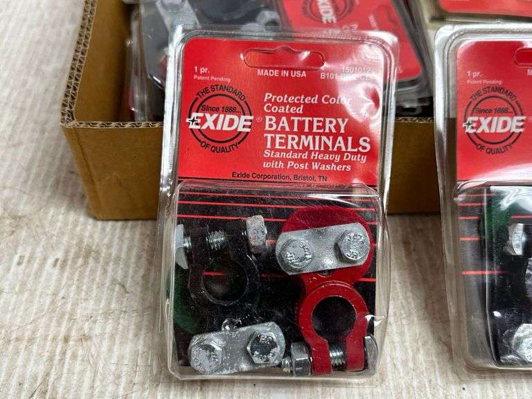 (22) Exide protected color coded battery terminals, made in USA, new ...