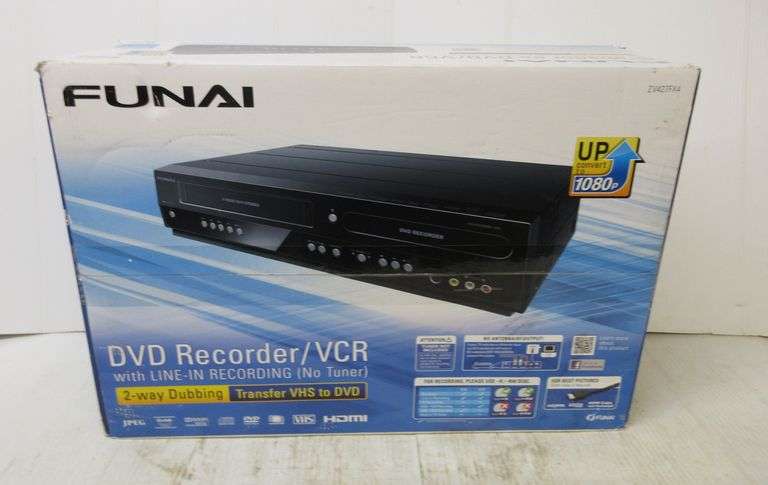 Funai DVD recorder/VCR with new VHS-C cassette adapter, works ...