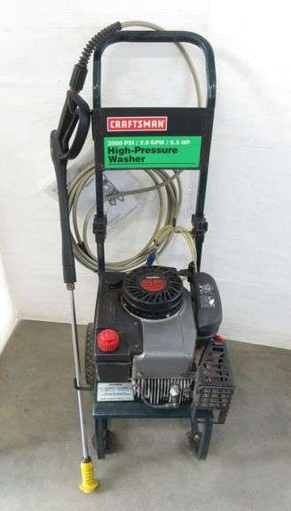 Craftsman 2000 PSI pressure washer with manual, as is - Albrecht ...