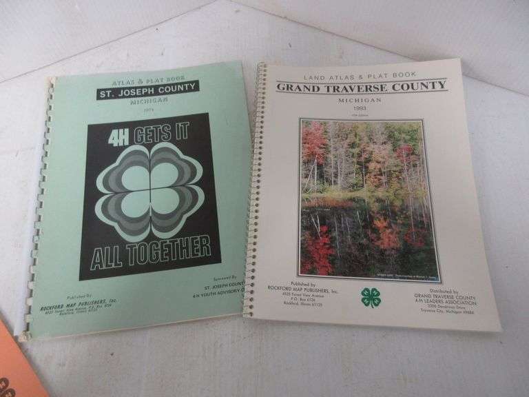 (6) Older Plat books, counties includes: Kalkaska, Emmet, Grand ...