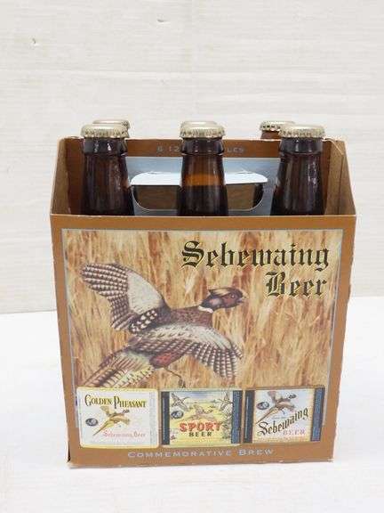 (3) Full Sebewaing beer commemorative 6-packs with pamphlet - Albrecht ...
